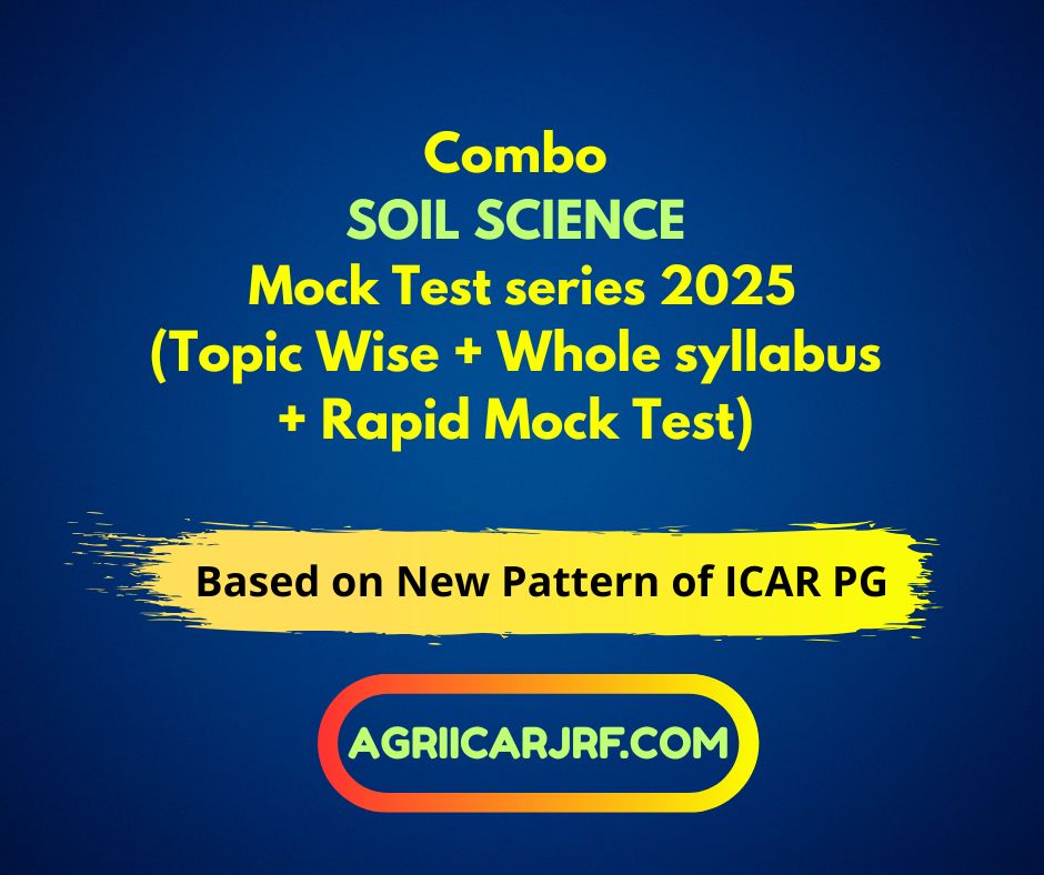 Combo ICAR PG Soil Science Mock Test series (Topic Wise + Whole ...